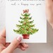 Printable Christmas Tree Card, Printable Holiday Card, Watercolor ...