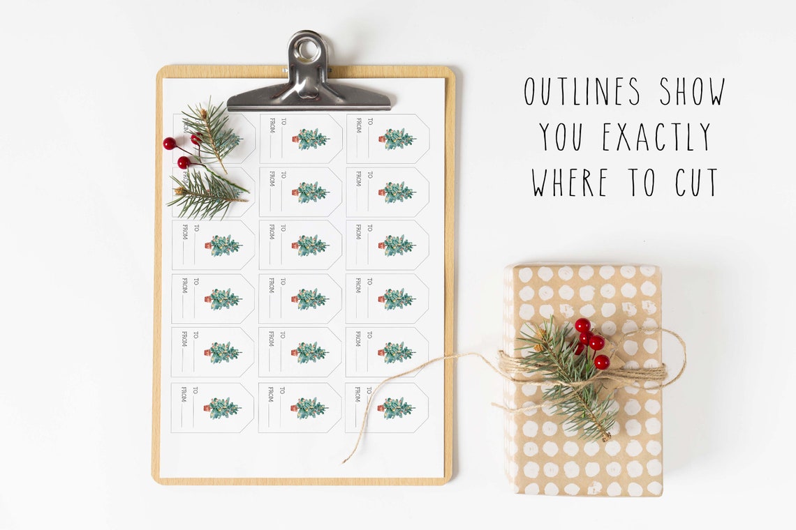 Printable Christmas Tree Gift Tags Christmas Gift Tags - Etsy
