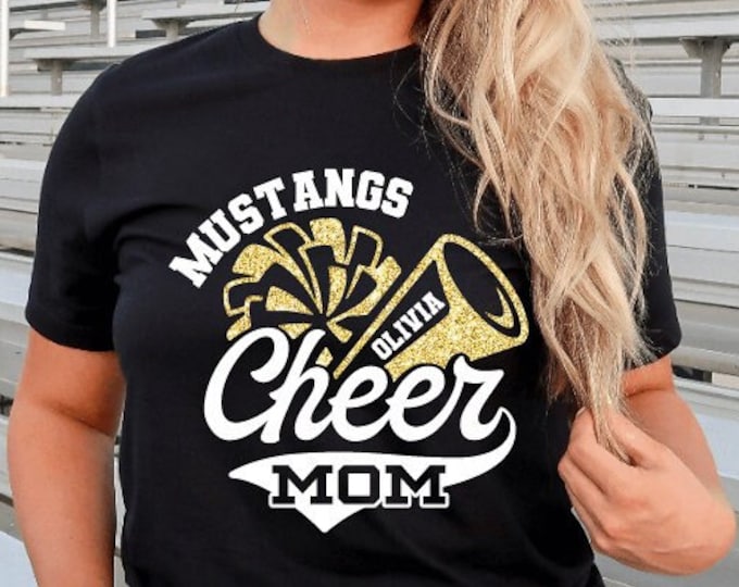 Cheer Mom Shirt,glitter Cheer Mom Shirt,cheer Mom Tee,cheer Mom Shirt ...