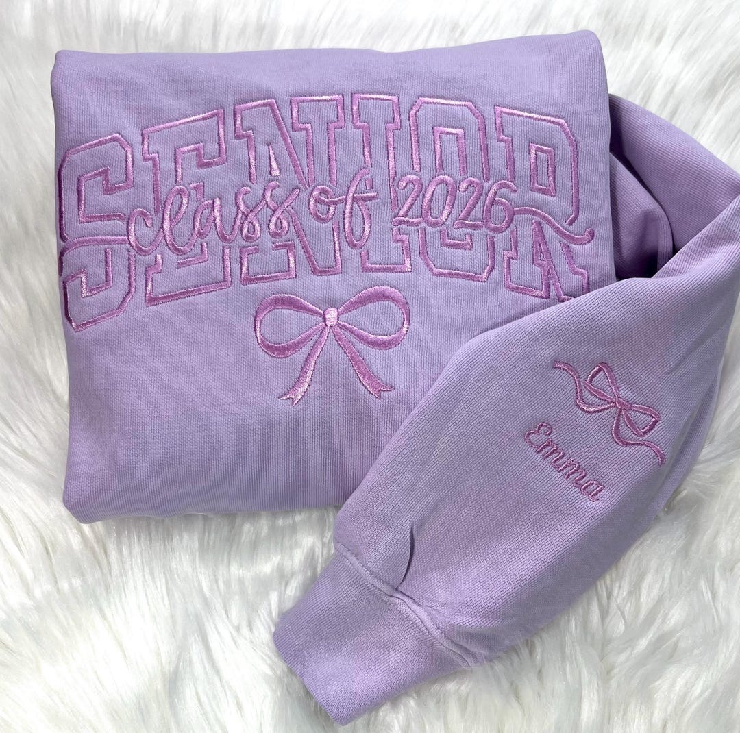 Embroidered Comfort Colors Senior 2026 Sweatshirt,embroidered Senior ...