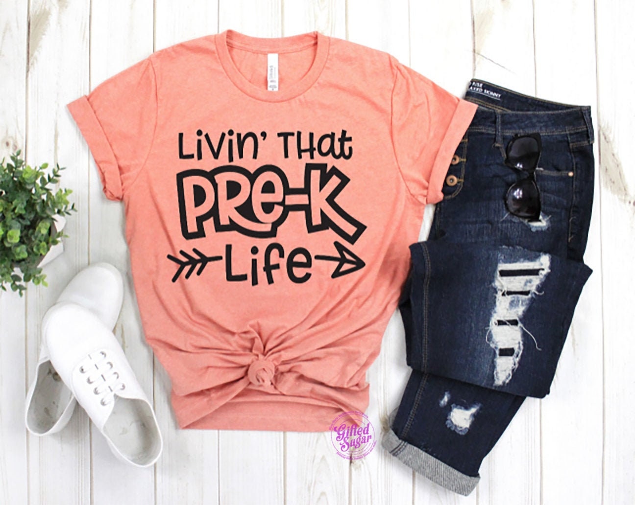Livin' That Pre-k Life,living That Pre-k Life, Preschool Shirt ...