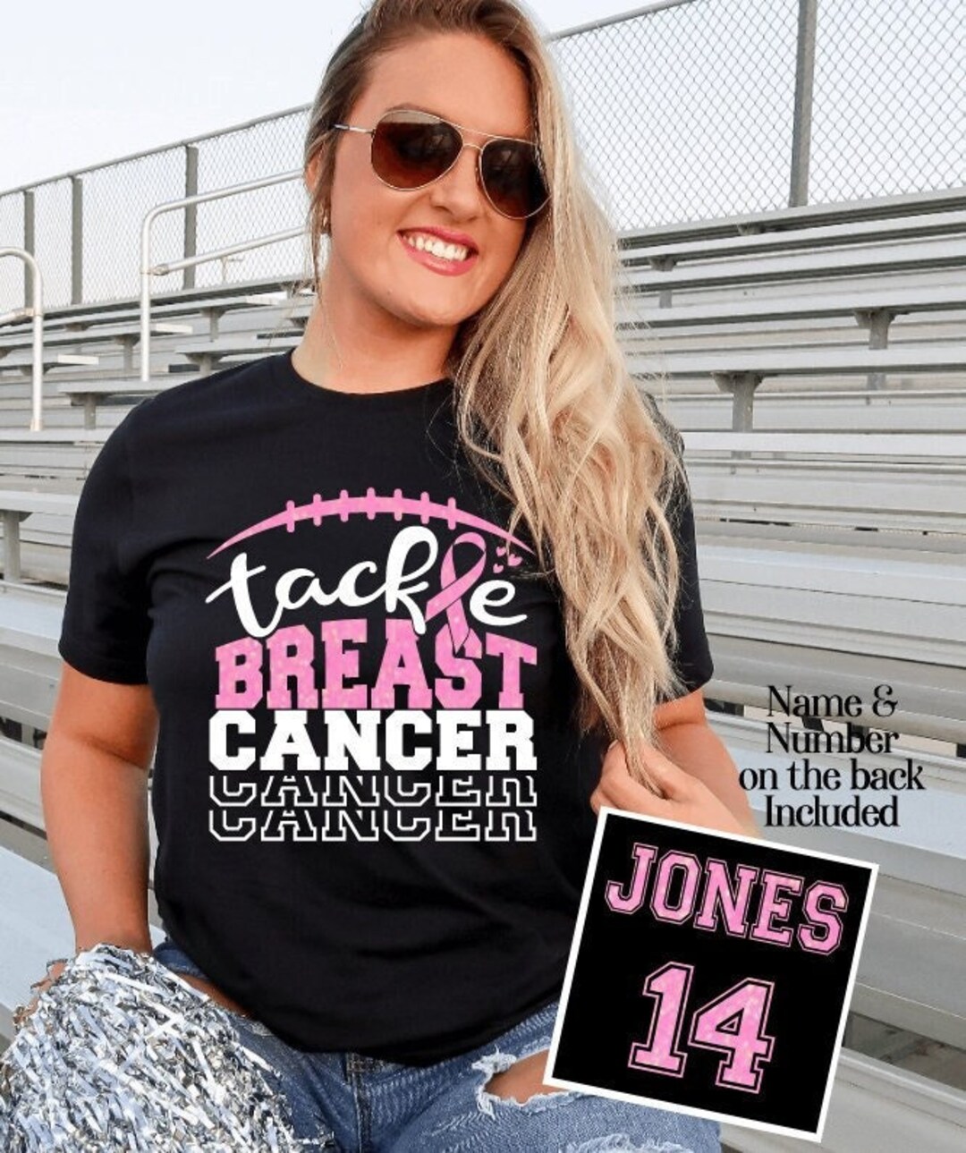 Tackle Breast Cancer Shirt,breast Cancer Football Shirt,breast Cancer ...