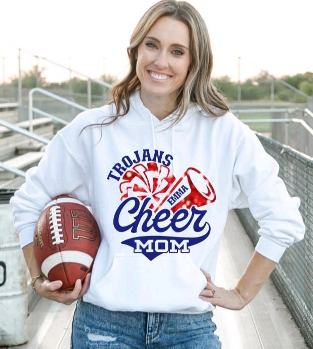 Cheer Mom Hoodie, Glitter Cheer Mom Hoodie, Cheer Mom Gear,custom Cheer ...