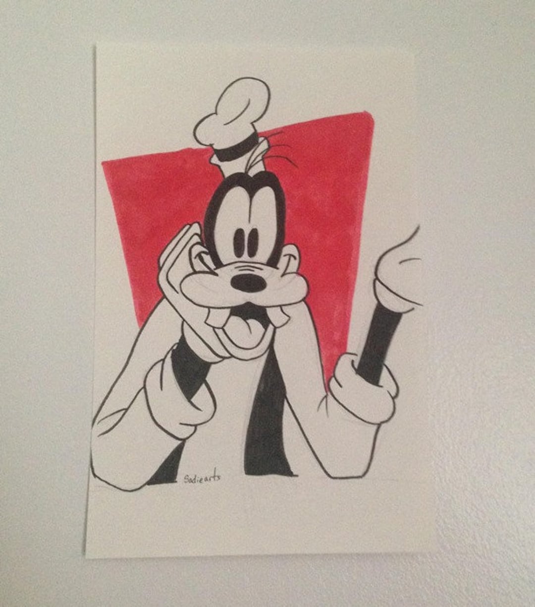 Disney Classics Goofy Drawing One of a Kind Character Sketches 5.5x8.5 ...