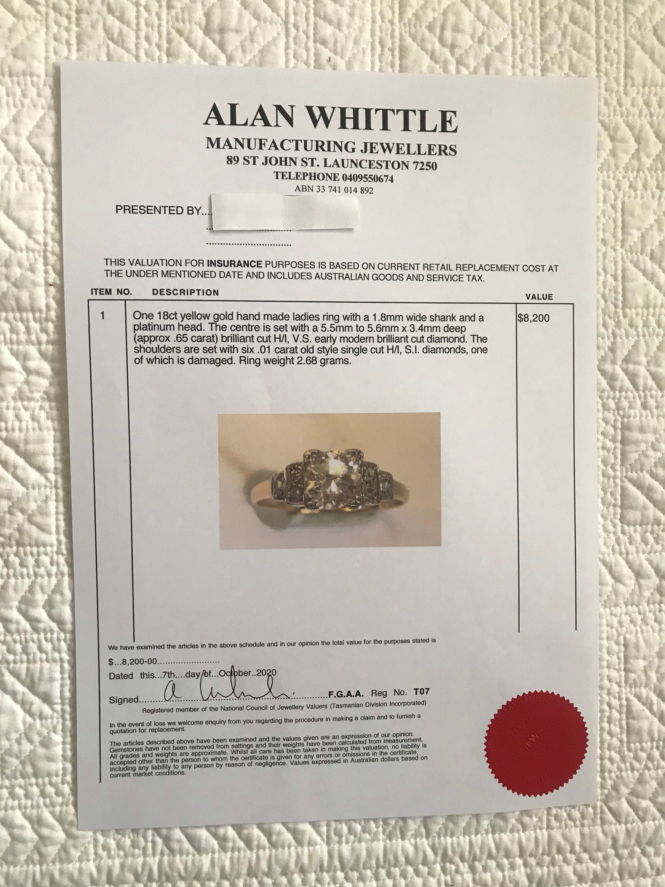 Two toned old cut solitaire diamond engagement ring appraisal | Etsy