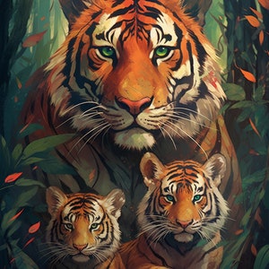 Tiger Mama #2 Digital Print - Etsy