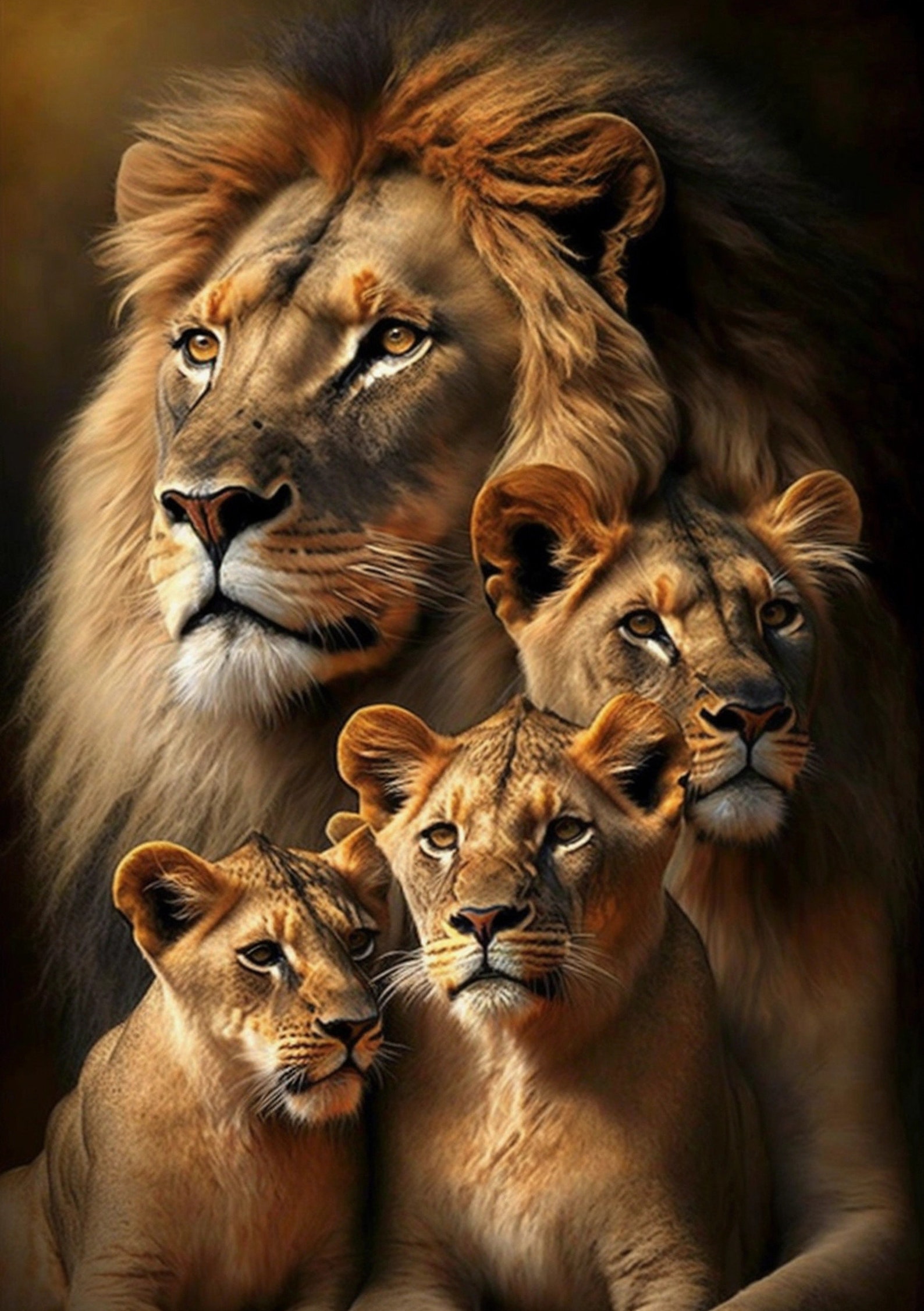 Strength in Unity - Lion Family #4 Digital Print - Etsy