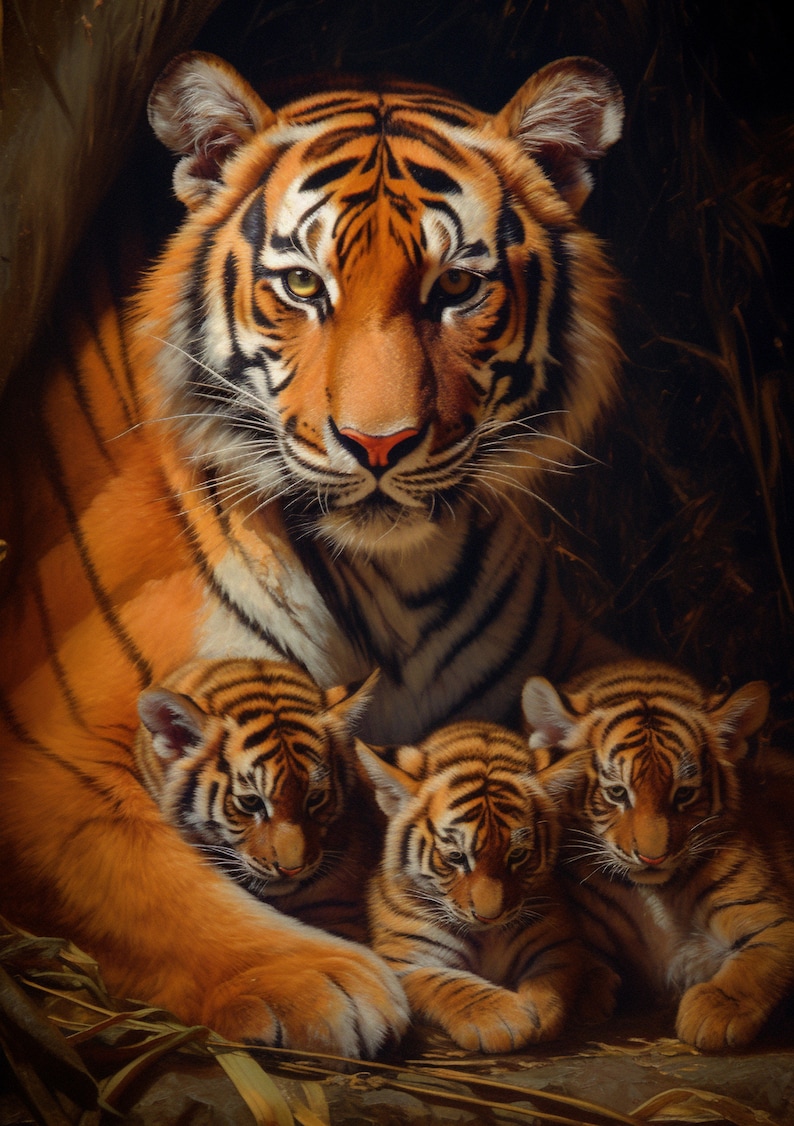 Tiger Mama #3 Digital Print - Etsy