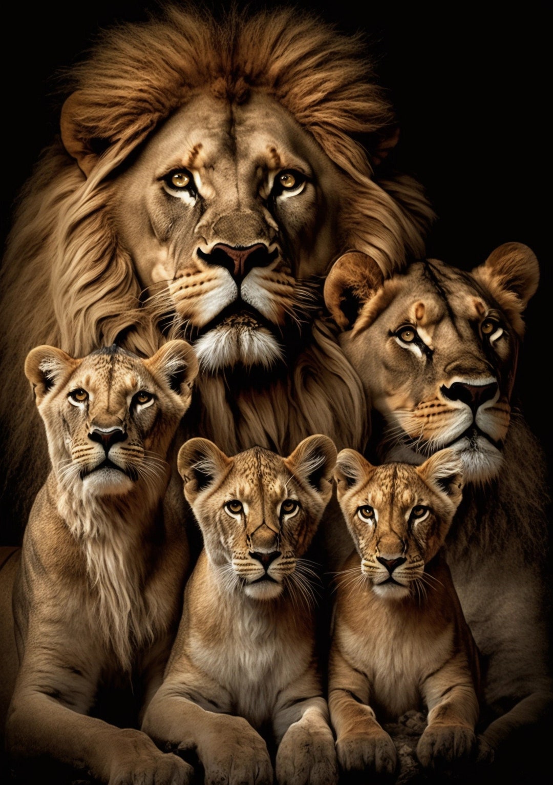 Strength in Unity - Lion Family #1 Digital Print - Etsy