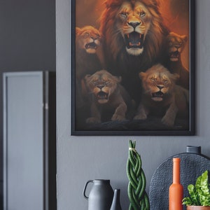 Strength in Unity - Lion Family #2 Digital Print - Etsy