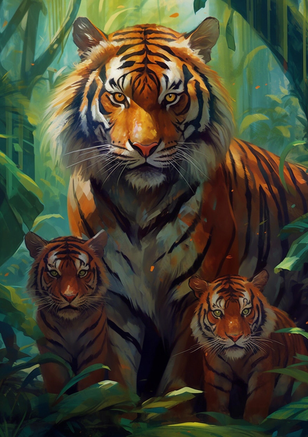 Tiger Mama #1 Digital Print - Etsy