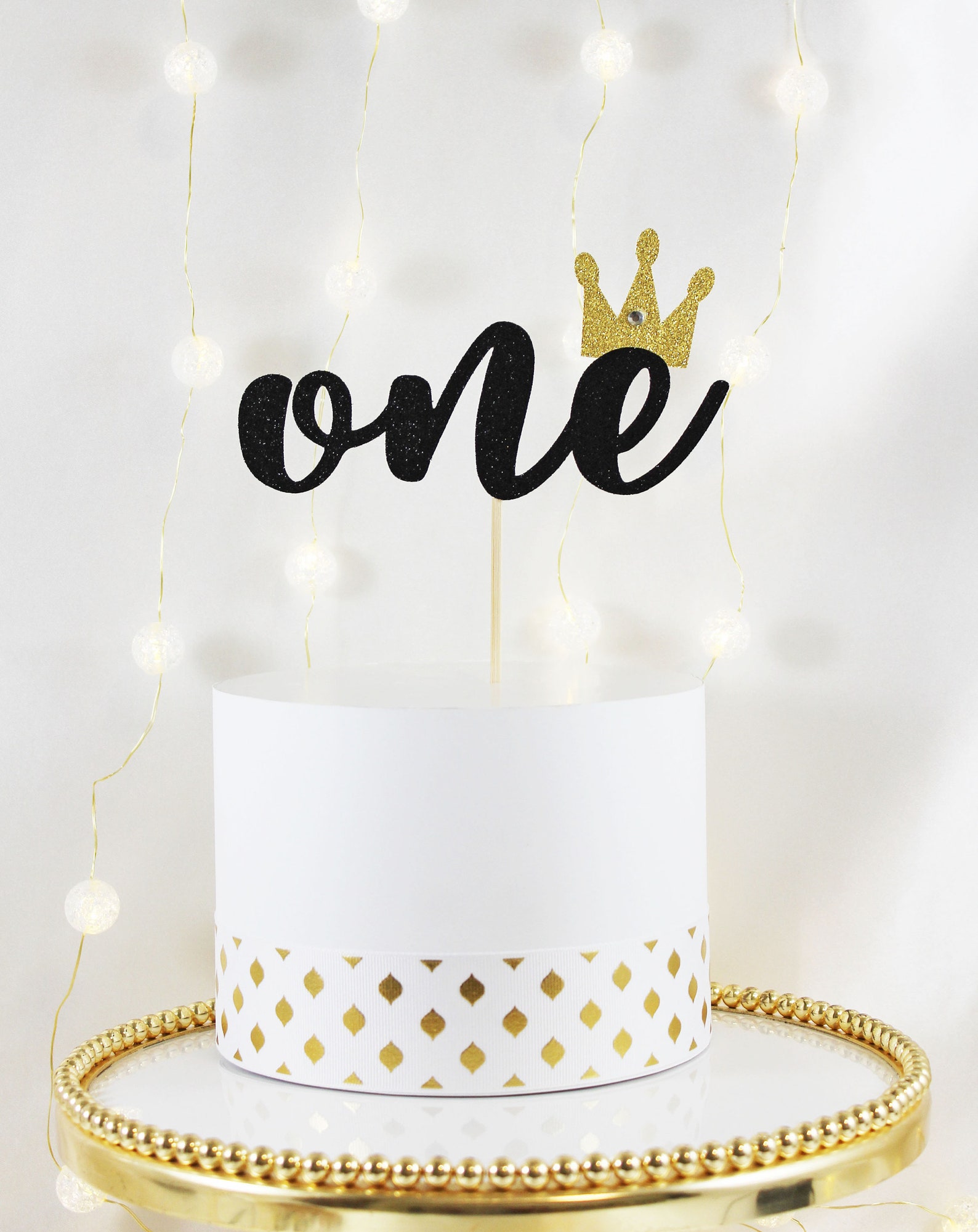 One Cake Topper/crown Cake Topper/prince Cake - Etsy