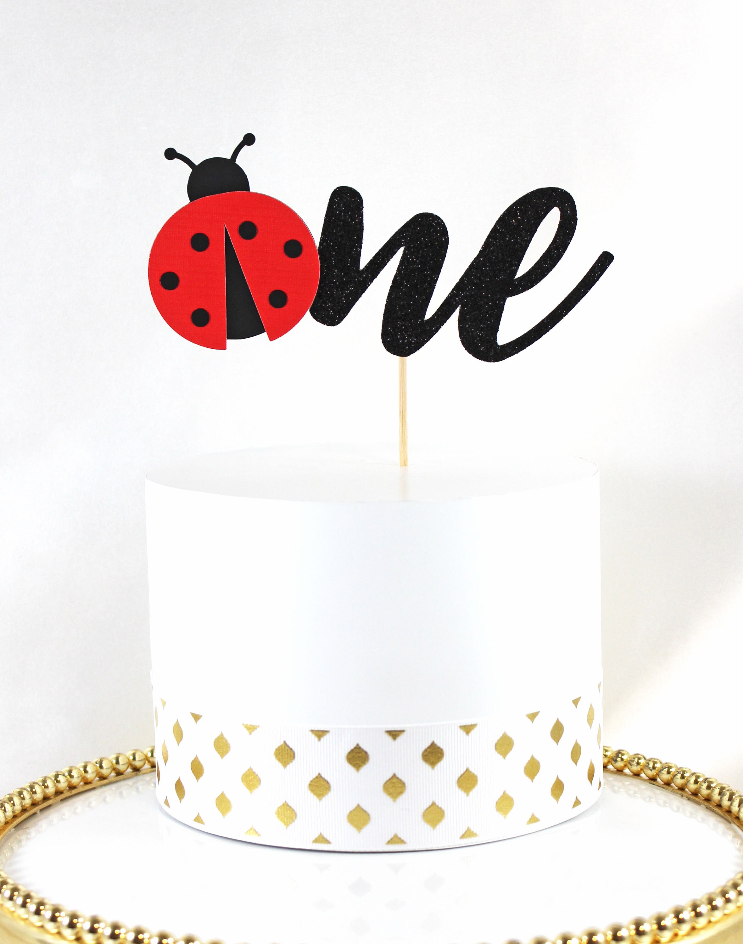 One Number Ladybug Cake Topper/one Cake Topper/ladybug Cake Topper/one ...