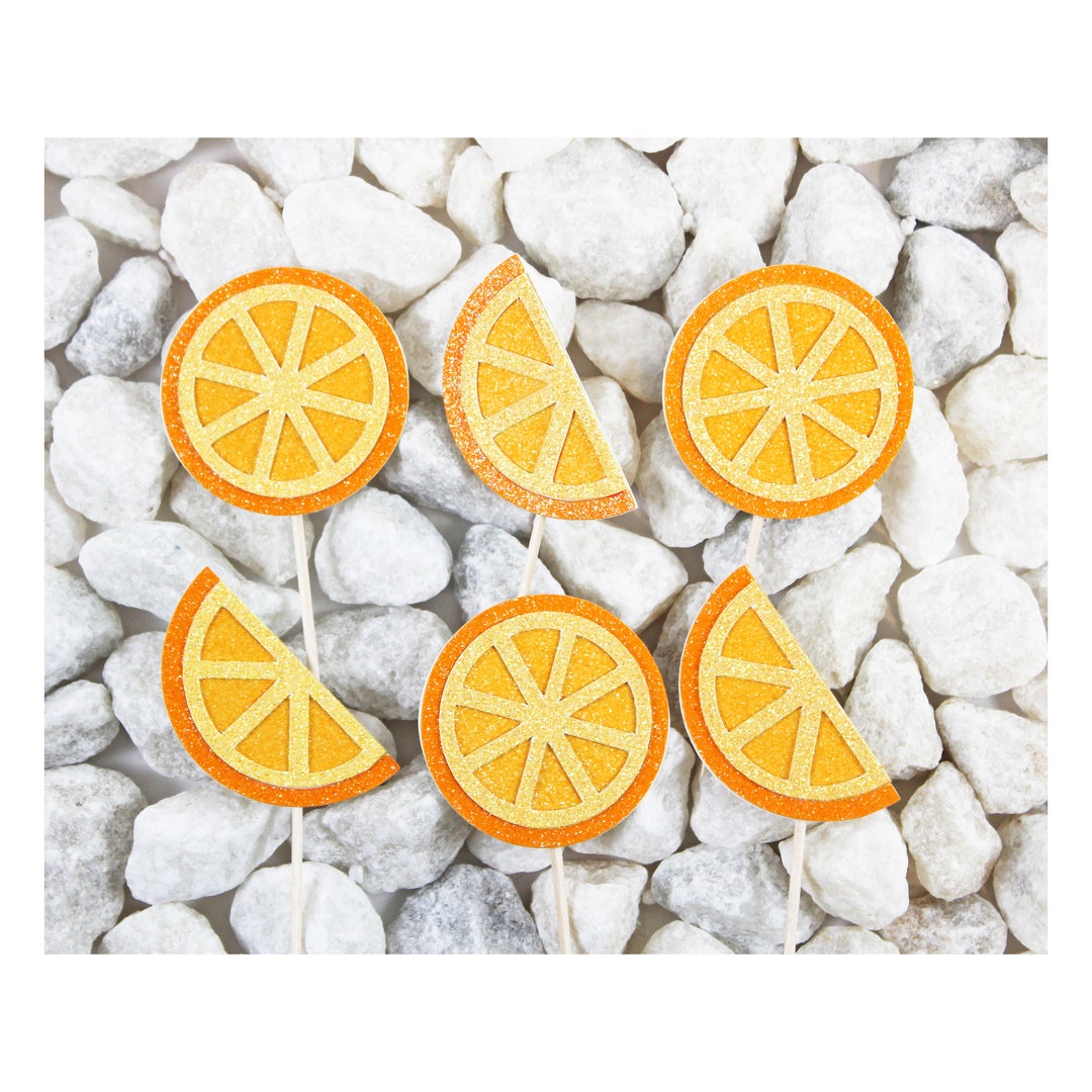 Orange Cupcake Toppers/orange Cupcake Topper/tutti Frutti Cupcake ...