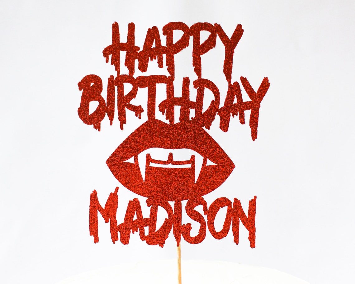 Vampire Birthday Cake Topper/vampire Birthday Party/vampire - Etsy