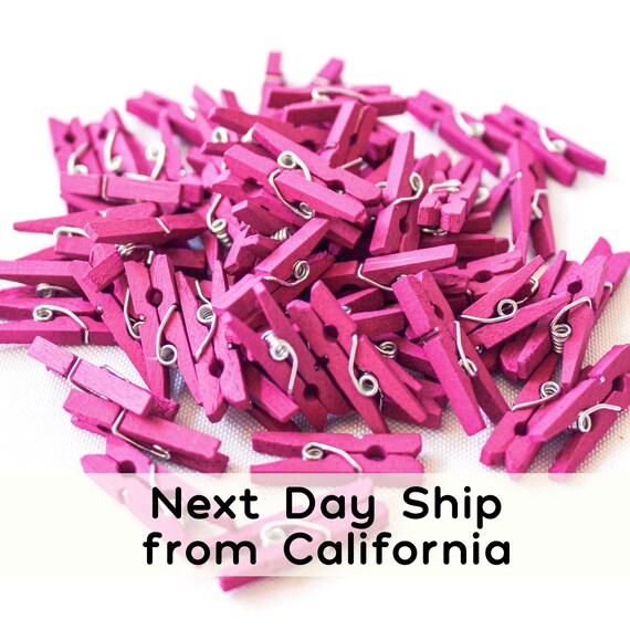 Mini Clothespins/Mini Clothing Pins/Pink Clothespins/1 | Etsy