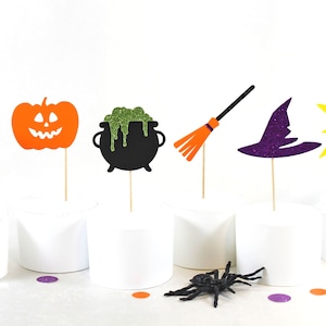Halloween Black Cat/jack O’ Lantern/witch Cauldron/witch Broom/witch ...