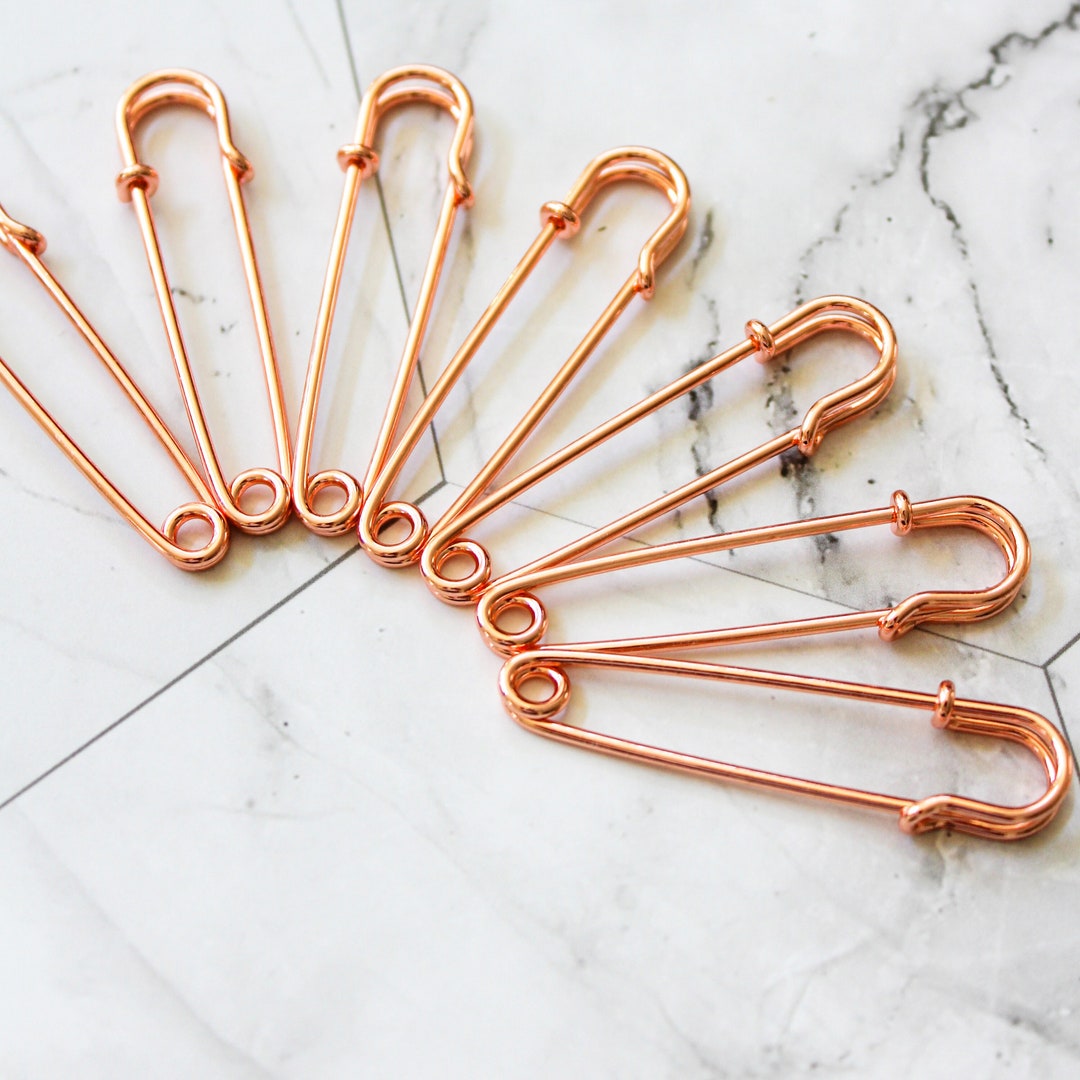 Jumbo Safety Pins/2” Rose Gold Safety Pins/safety Pins/rose Gold Jumbo ...