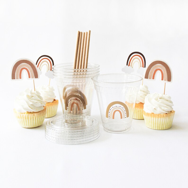 Boho Cups/boho Rainbow Cups/brown Boho Cups/brown Boho - Etsy