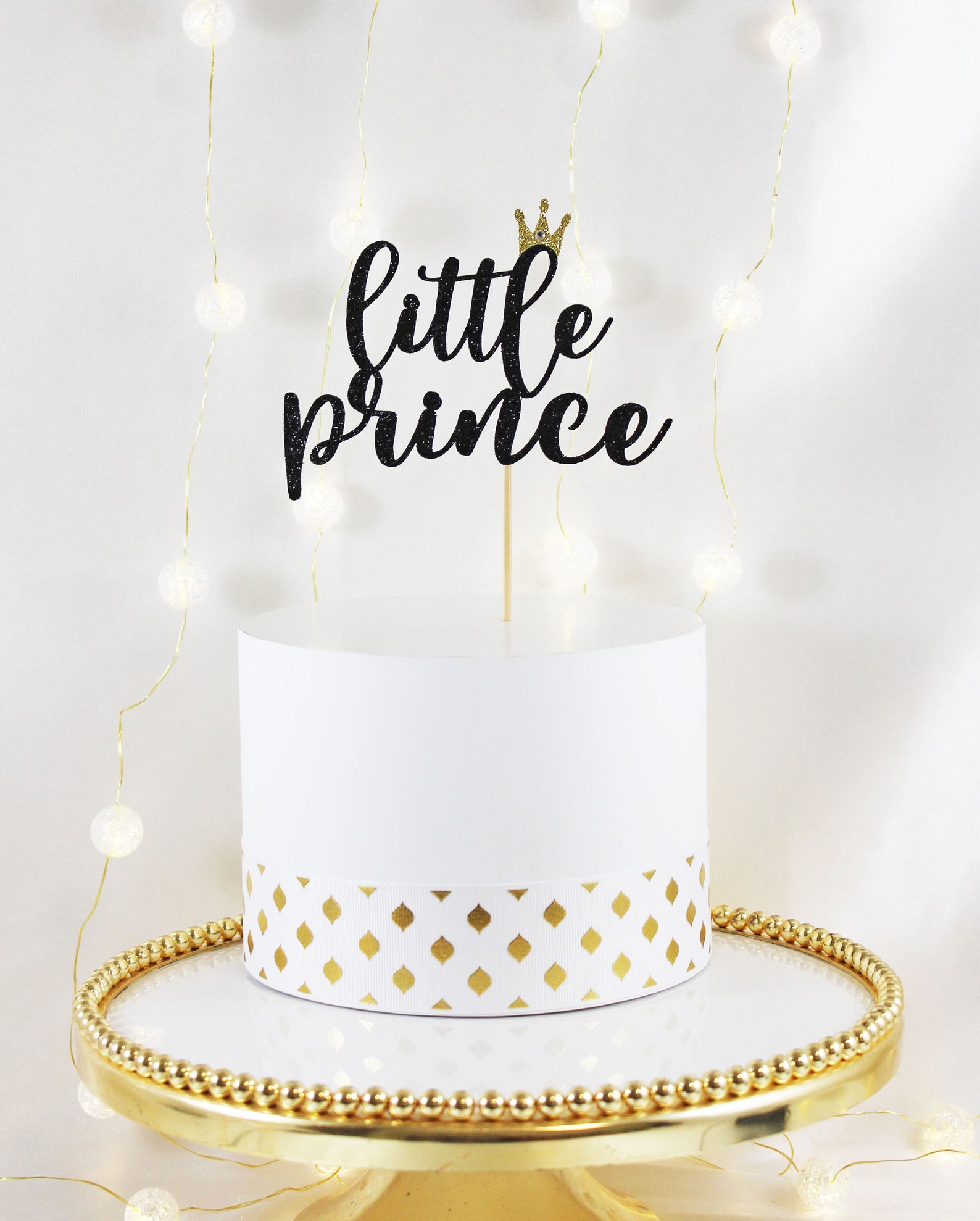 Little Prince Cake Topper/crown Cake Topper/prince Cake - Etsy