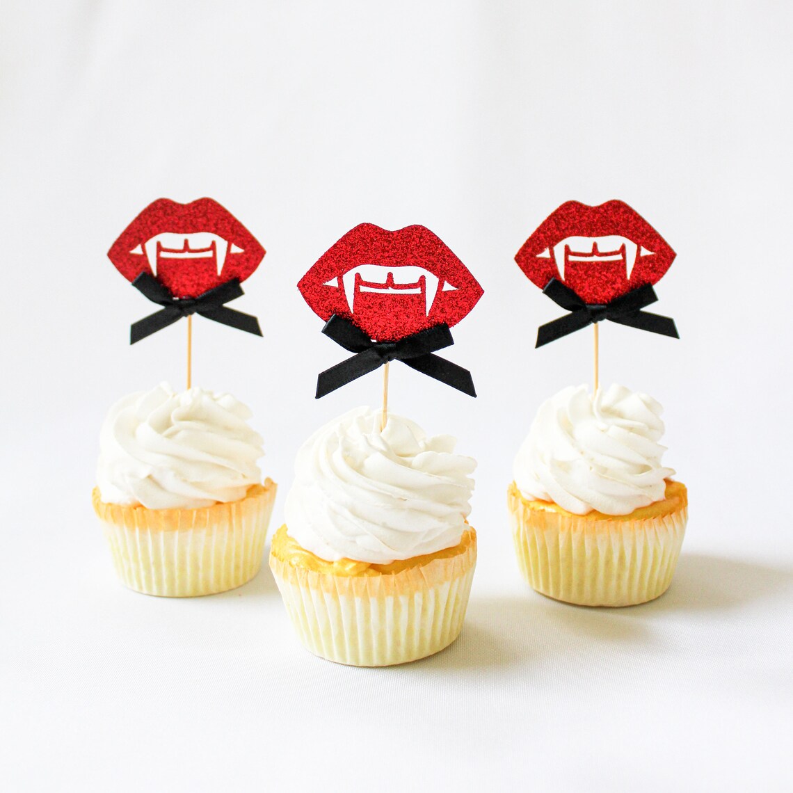 Vampire Birthday Cupcake Toppers/vampire Birthday Party/vampire Lip ...