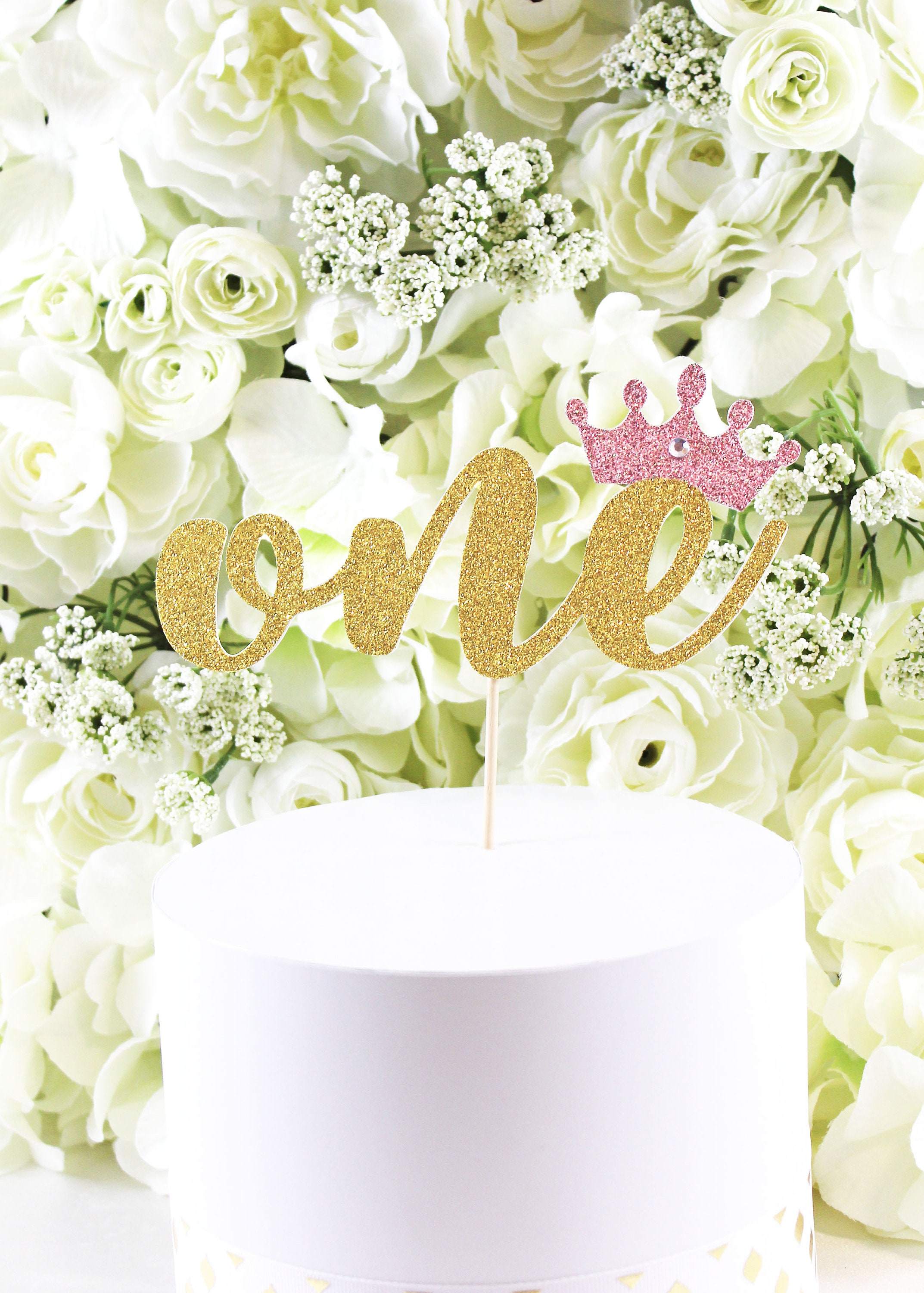 One Cake Topper/princess Cake Topper/tiara Cake Topper/first Birthday ...