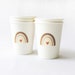 Boho Cups/boho Rainbow Cups/brown Boho Cups/brown Boho Birthday Party ...