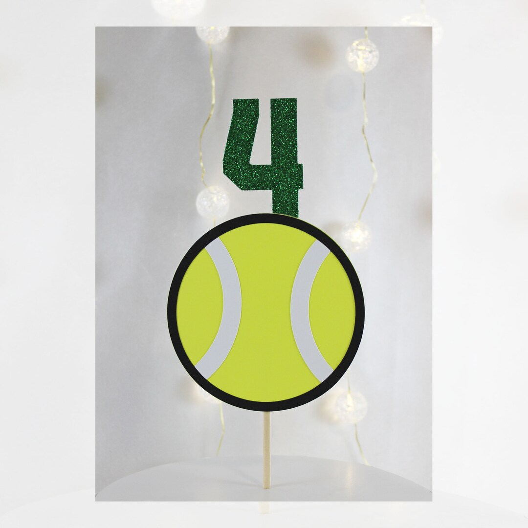 Tennis Cake Topper/tennis With Customized Age Cake Topper/tennis ...
