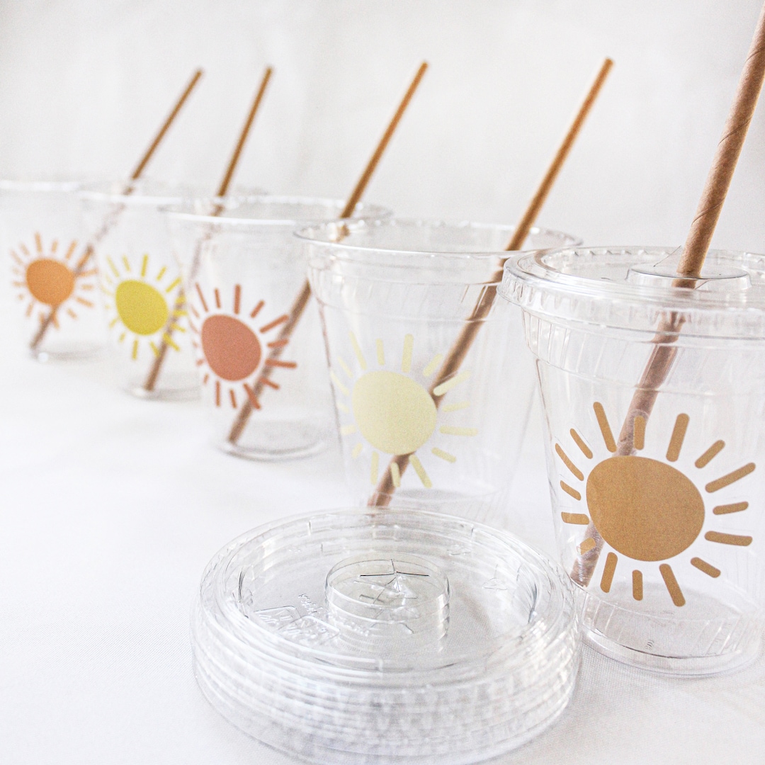 Boho Sun Cups/brown Boho Sun Cups/boho Rainbow Cups/brown Boho Birthday ...