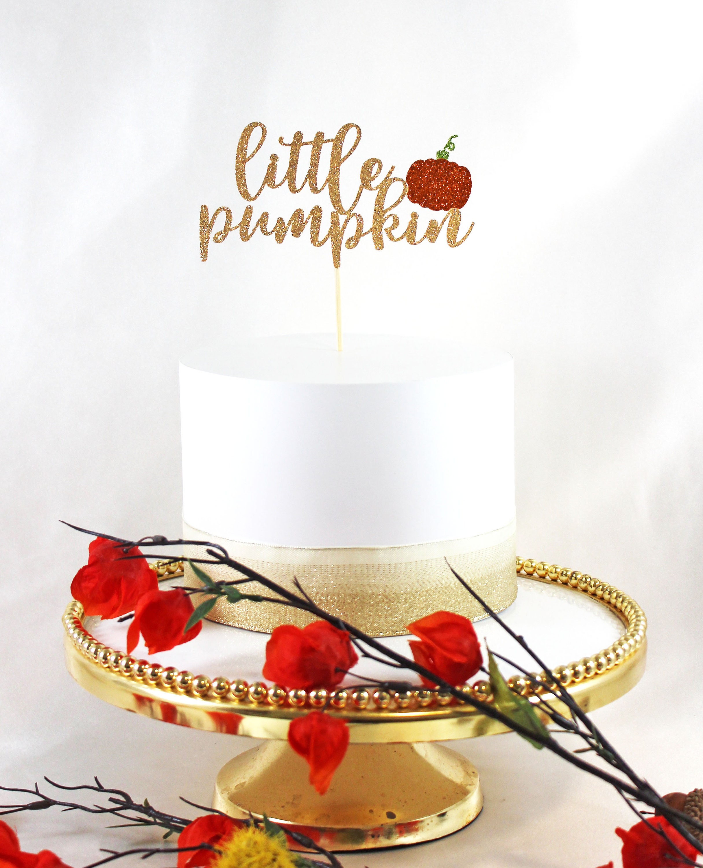 Little Pumpkin Cake Topper/pumpkin Cake Topper/fall Cake - Etsy