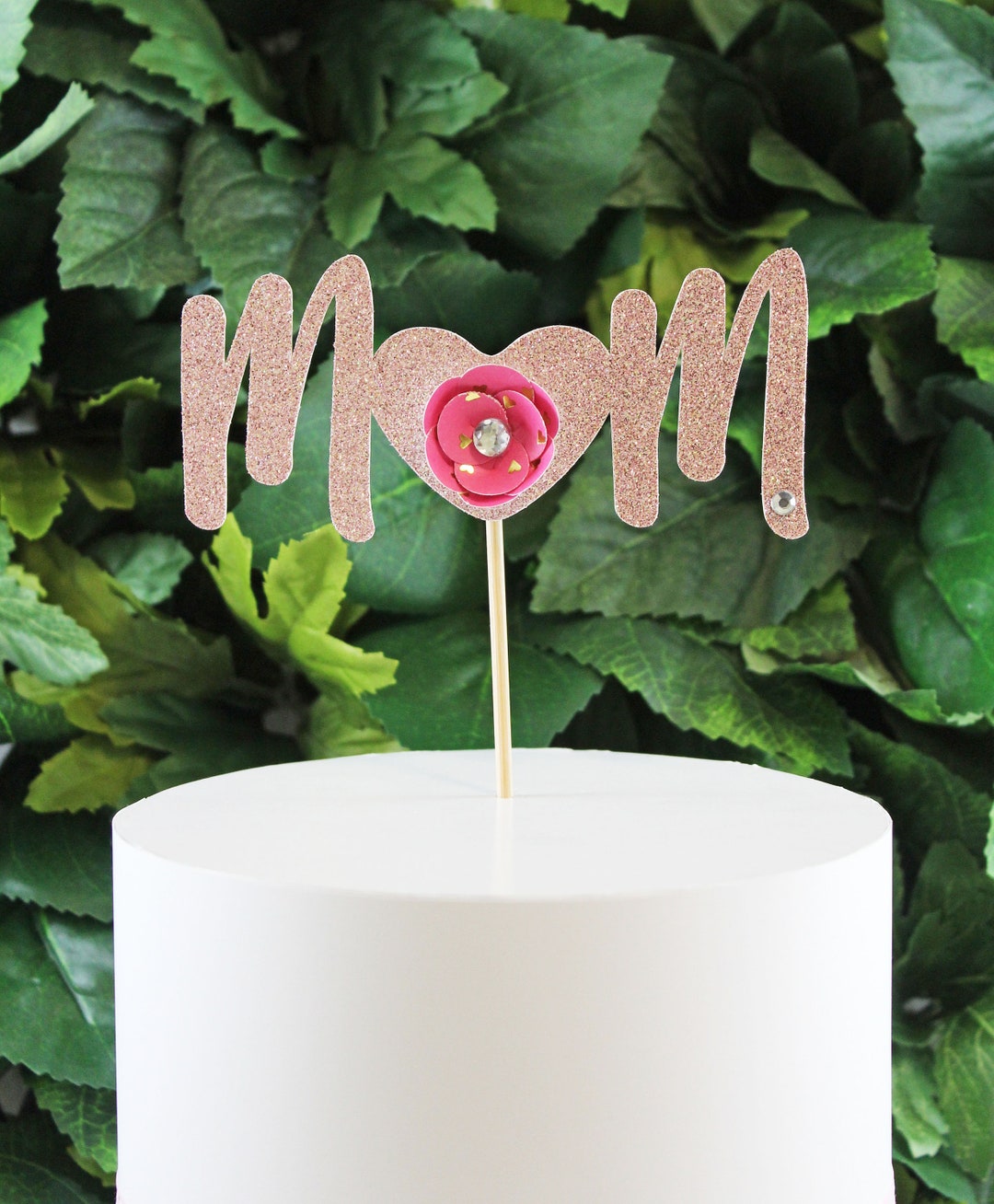 MOM With Beautiful Flower Cake Topper/mother's Day Cake Topper/baby ...