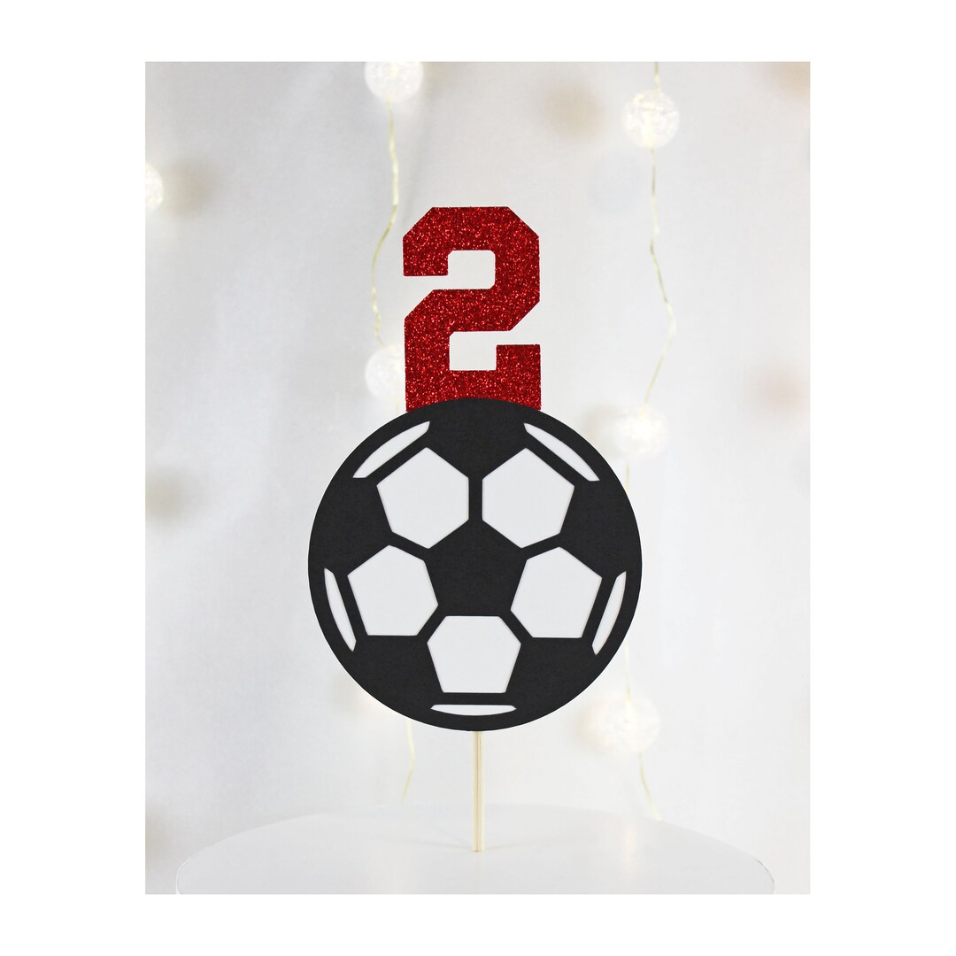 Soccer Cake Topper/soccer With Customized Age Cake Topper/soccer ...