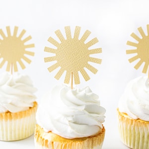 Boho Sun Cupcake Toppers/sun Cupcake Toppers/sunshine Cupcake Toppers ...