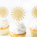Boho Sun Cupcake Toppers/sun Cupcake Toppers/sunshine Cupcake Toppers ...