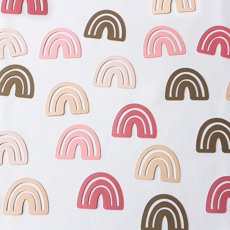 Boho Rainbow Confetti/brown Boho Rainbow Confetti /brown Boho Confetti ...