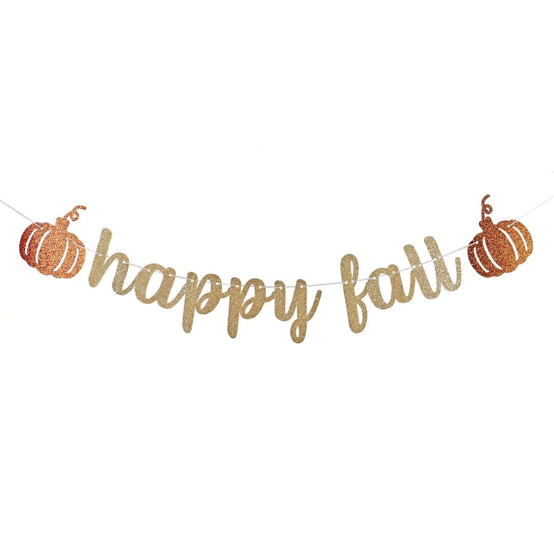 Happy Fall Garland/happy Fall Banner/pumpkin Garland/first Birthday ...