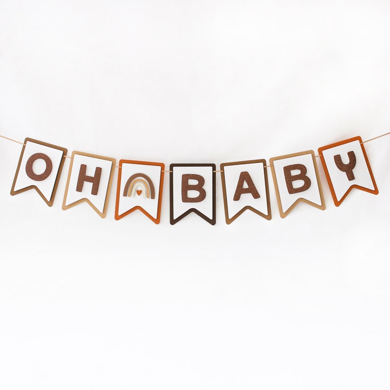 Boho Rainbow Oh Baby Banner/boho OB BABY Banner/boho Rainbow - Etsy