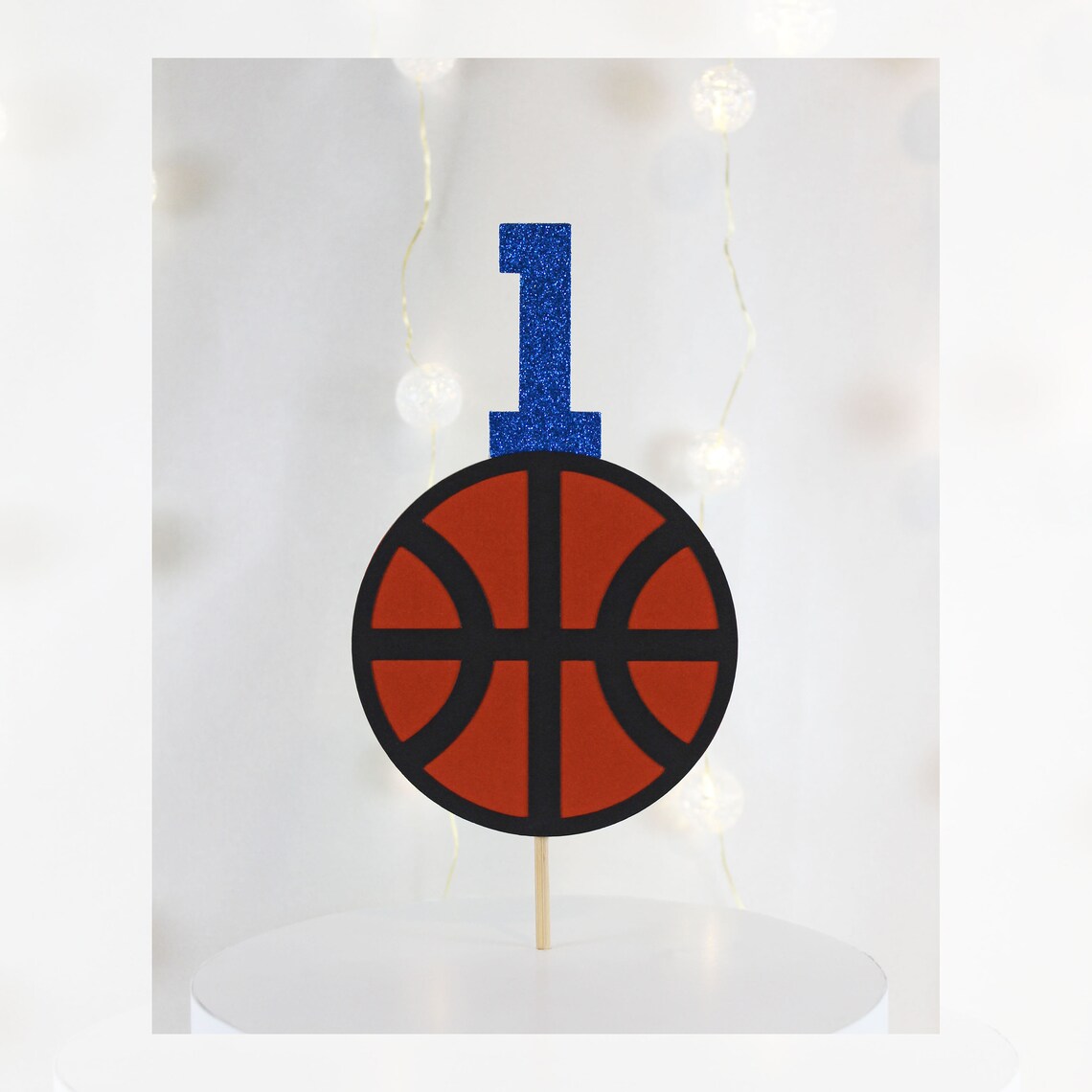Basketball Cake Topper/basketball With Customized Age Cake Topper ...
