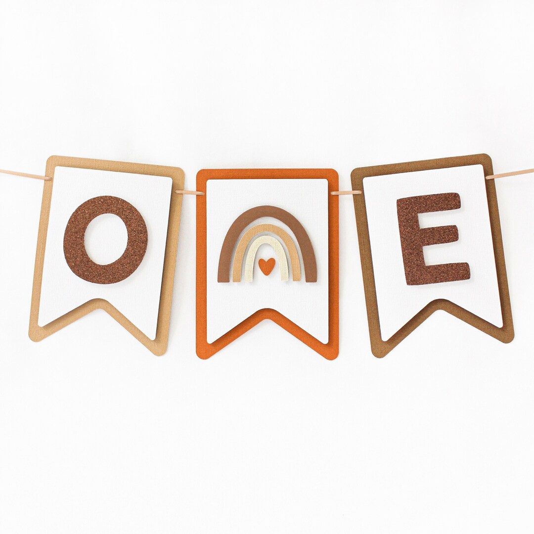 Boho Rainbow ONE Banner/boho ONE Banner/boho Rainbow Banner/boho 1st ...