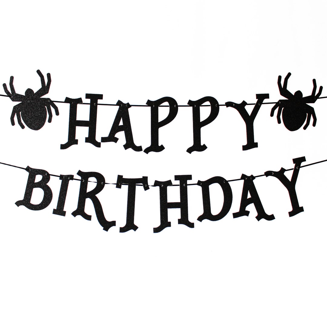 Halloween Happy Birthday Banner/halloween Birthday Banner/halloween ...