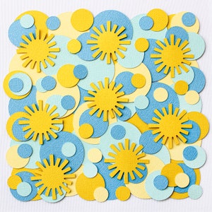 136 Pcs Circle & Sun Confetti/blue Circle Boho Confetti/boho 1st ...