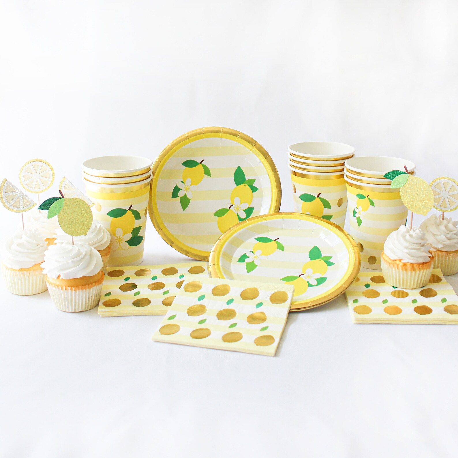 Lemon Plates/lemon Birthday Party Plates/lemon Bridal Shower/lemon Baby ...