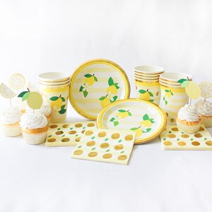 Lemon Plates/lemon Birthday Party Plates/lemon Bridal Shower/lemon Baby ...