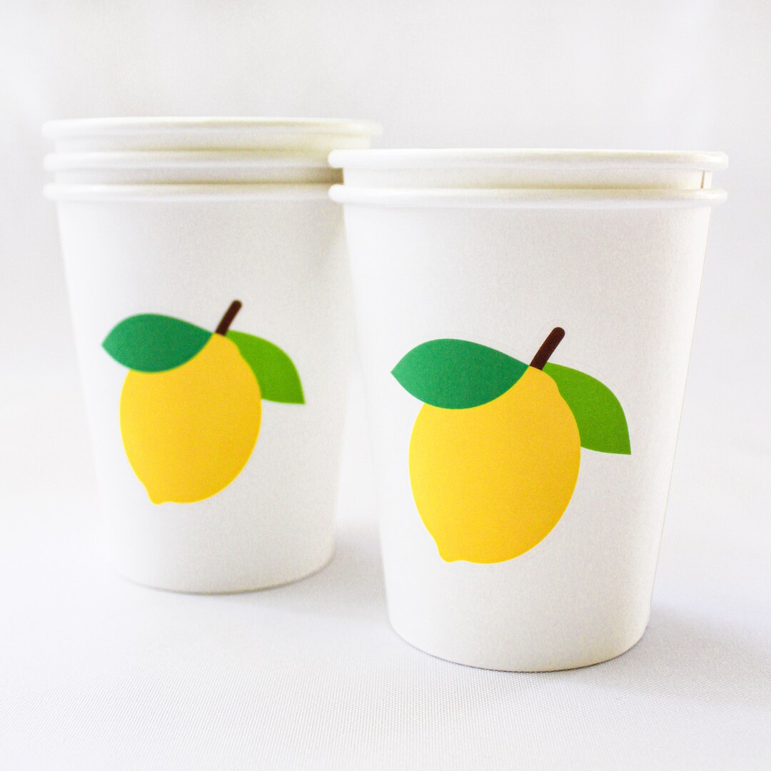 Lemon Cups/lemon Birthday Party Cups/lemon Bridal Shower/lemon Baby ...