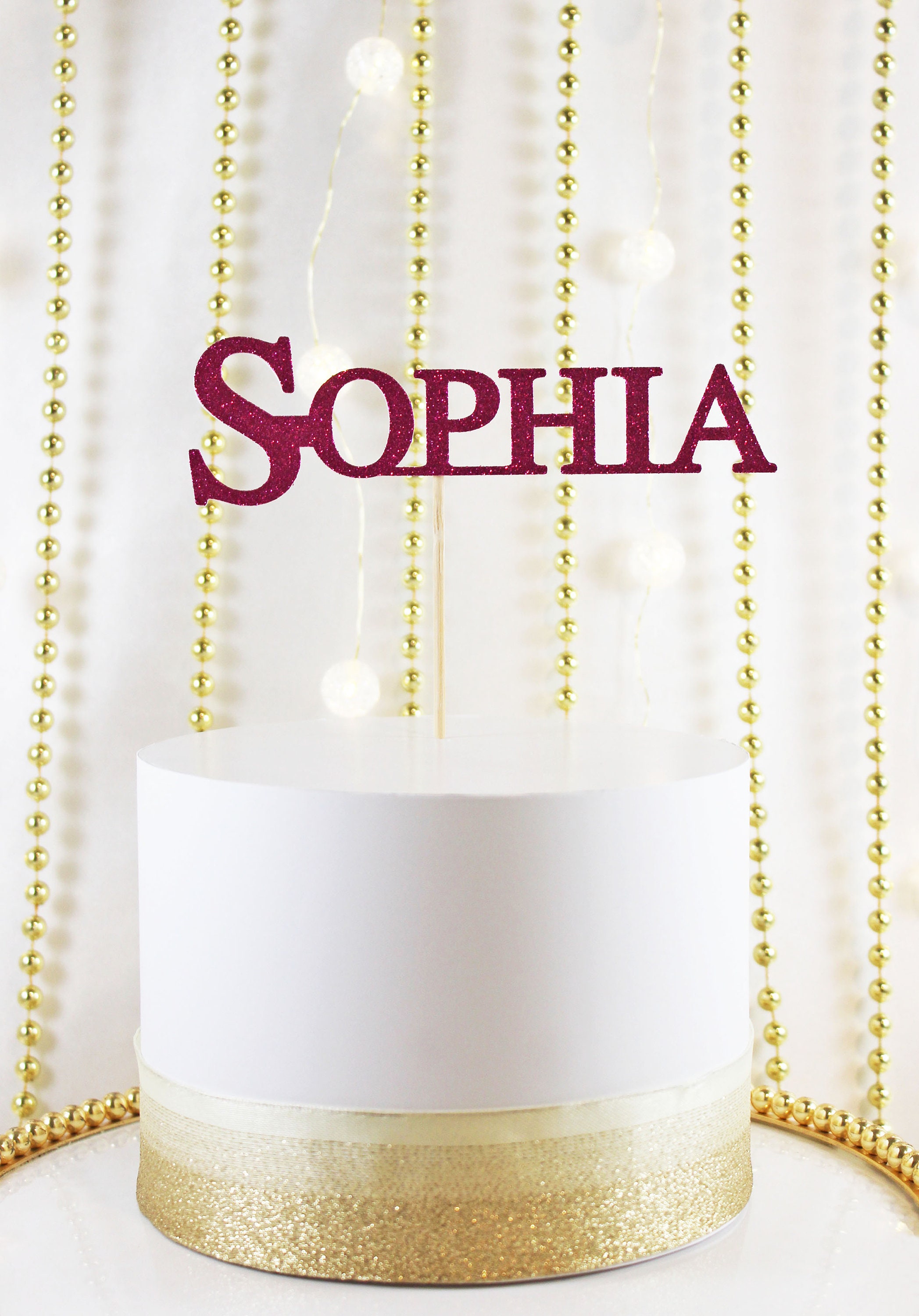 Customized NAME Cake Topper & Centerpiece - Birthday,graduation,wedding ...