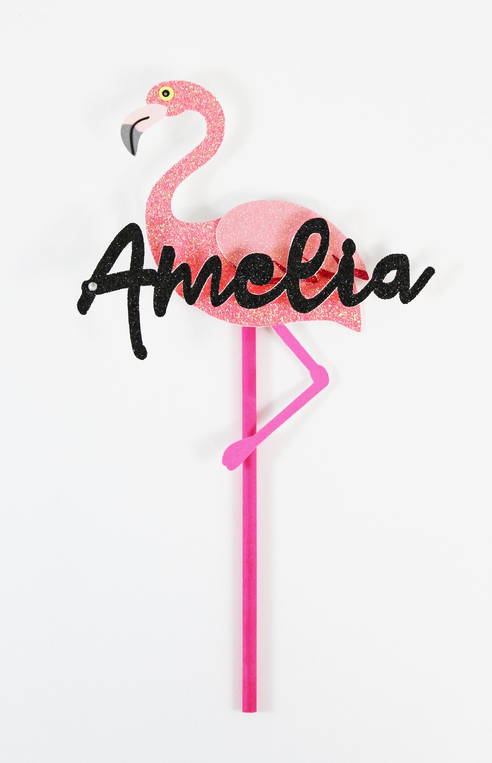 Flamingo Cake Topper With Customized | Etsy