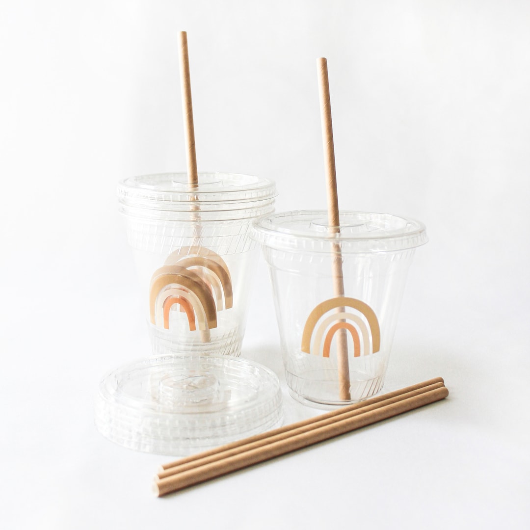 Boho Cups/boho Rainbow Cups/brown Boho Cups/brown Boho Birthday Party ...