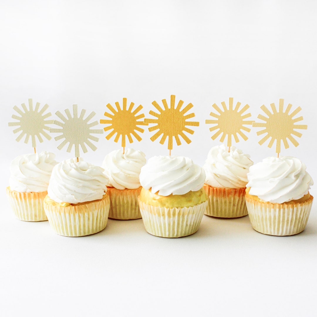 Boho Sun Cupcake Toppers/sun Cupcake Toppers/sunshine Cupcake Toppers ...