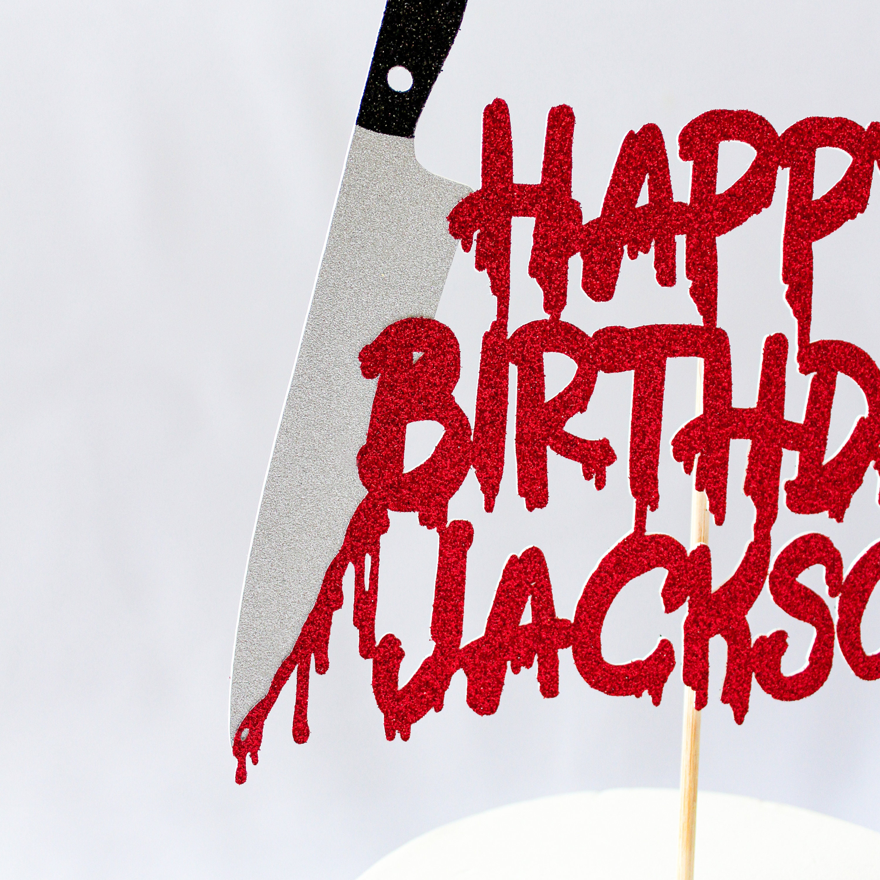 Horror Knife Cake Topper/horror Cake Topper/halloween Happy - Etsy