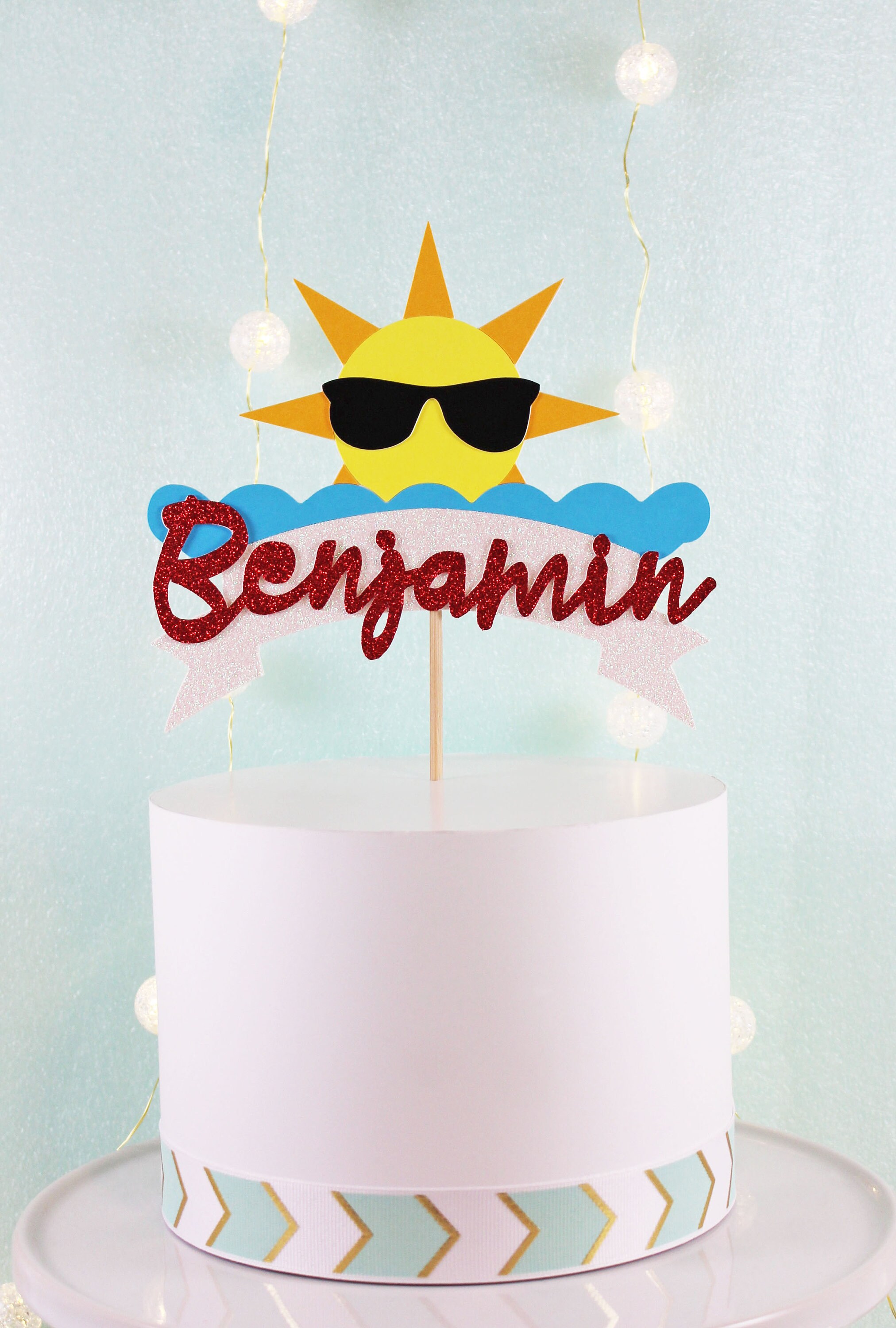 Sun Cake Topper/sunglasses Cake Topper/cloud Cake - Etsy